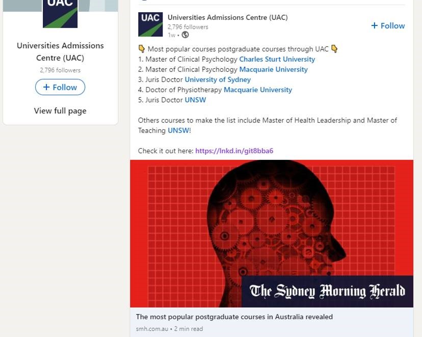 CSU Psychology Postgraduate Courses in UAC Top Ten – BJBS Blog